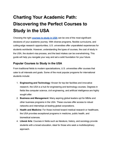 Charting Your Academic Path_ Discovering the Perfect Courses to Study ...