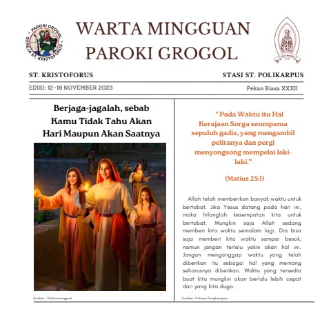 Warta Paroki 12 -18 Nov - Sekretaris III Paroki Grogol Flip PDF | AnyFlip