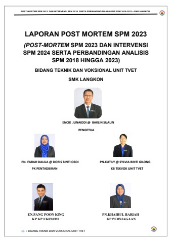 LAPORAN_POST_MORTEM_SPM_2023 UNIT_TVET_SMK_LANGKON @ KUTILY SYLVIA GILONG