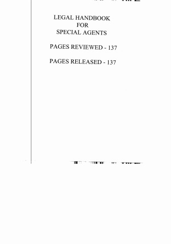 Legal Handbook for FBI Special Agents - * Truth Seeker * Flip PDF | AnyFlip