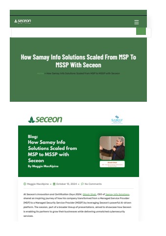 How Samay Info Solutions Scaled From MSP To MSSP With Seceon