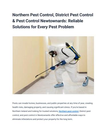 Northern Pest Control, District Pest Control & Pest Control Newtownards ...