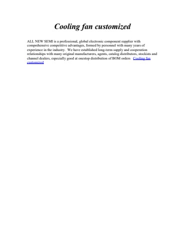 Cooling fan customized