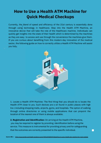 How to Use a Health ATM Machine for Quick Medical Checkups - Advika ...