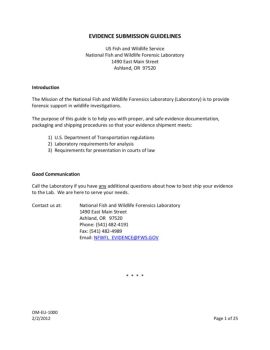 EVIDENCE SUBMISSION GUIDELINES - Guset User Flip PDF | AnyFlip
