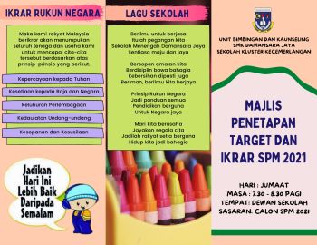 MAJLIS PENETAPAN TARGET DAN IKRAR SPM 2021 - sitinorhidayumohamadradzi ...