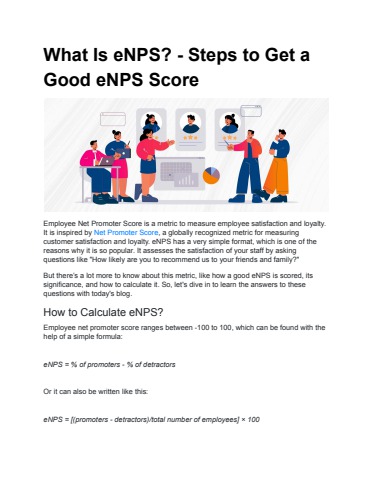 What Is eNPS_ - Steps to Get a Good eNPS Score - QDegrees Seo Flip PDF ...