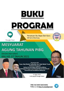 BUKU PROGRAM MESYUARAT AGUNG TAHUNAN PIBG KALI KE-37 TAHUN 2021 - dap7787 | Membalik PDF Dalam ...