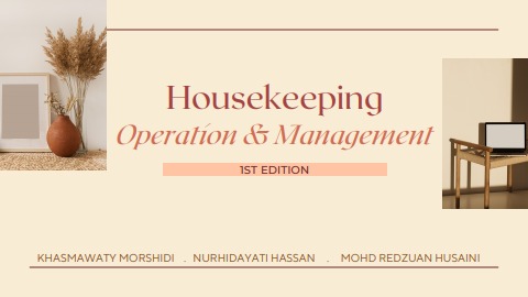 HOUSEKEEPING OPERATION AND MANAGEMENT (1ST EDITION) - khasmawaty Flip ...