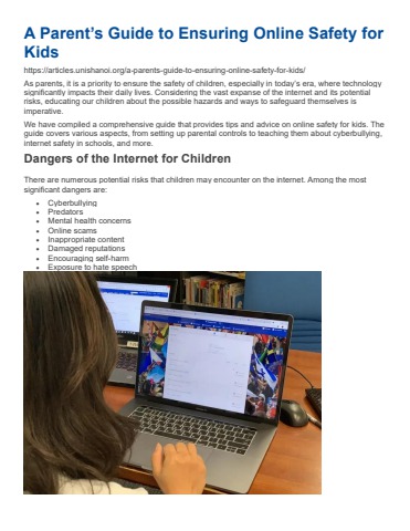 A Parent’s Guide to Ensuring Online Safety for Kids