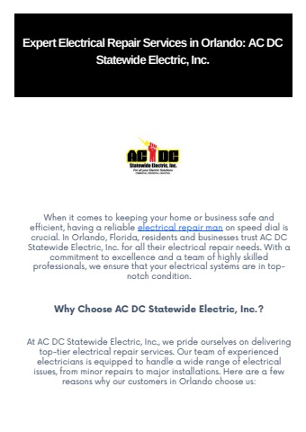 AC DC Statewide Electric, Inc. - acdcstatewideelectricinc Flip PDF | AnyFlip