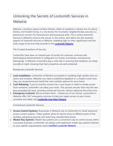 Locksmiths are much more than just people - felipemessersmith4 Flip PDF | AnyFlip