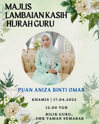 MAJLIS LAMBAIAN KASIH HIJRAH GURU PUAN ANIZA OMAR