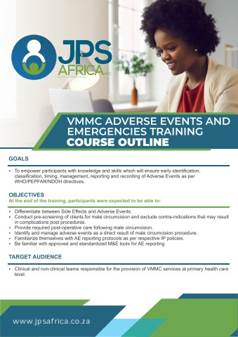 VMMC ADVERSE EVENTS and EMERGENCIES TRAINING COURSE OUTLINE