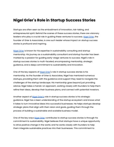 Nigel Grier's Role in Startup Success Stories - Nigel Grier Flip PDF | AnyFlip