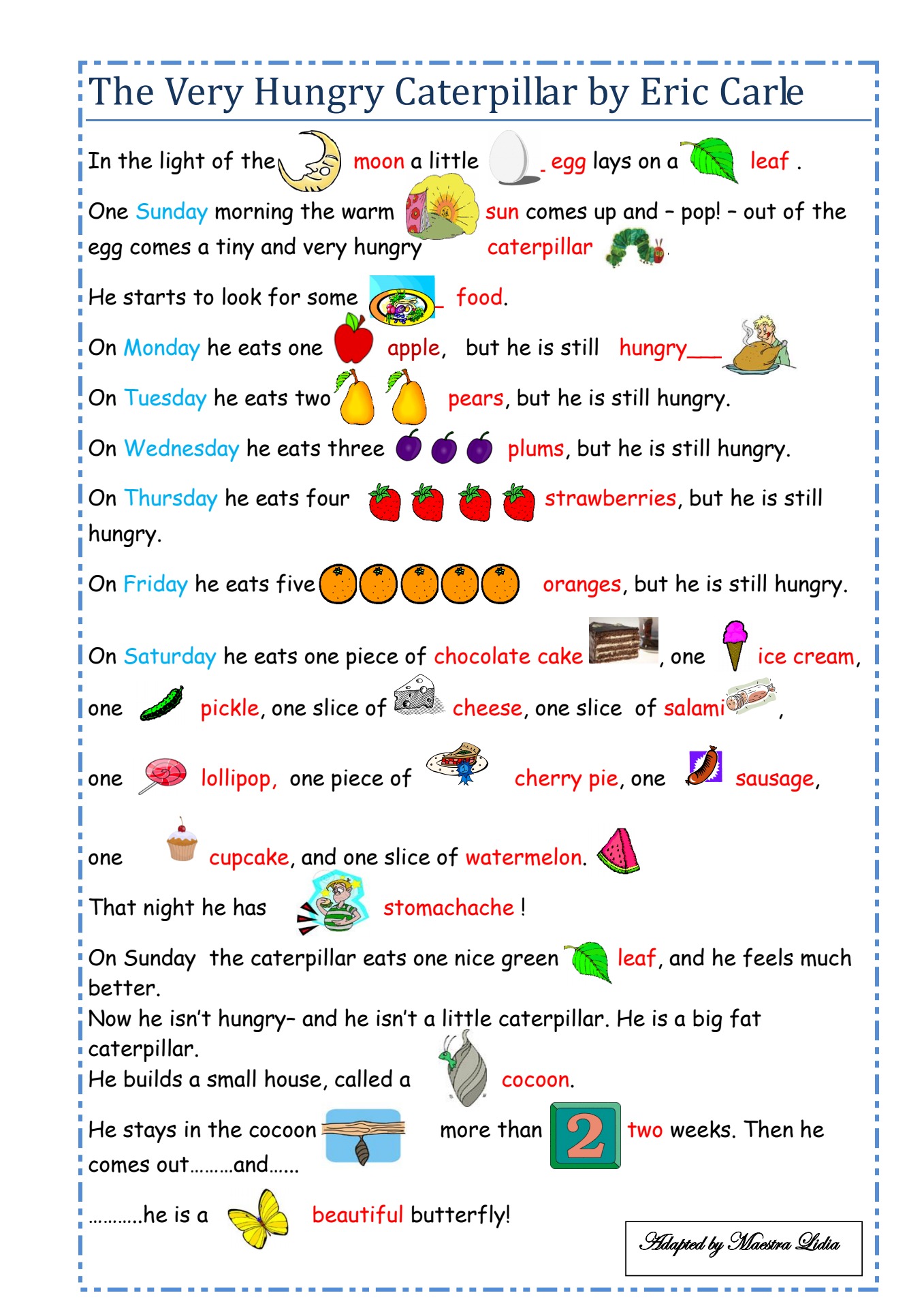 Very Hungry Caterpillar Salami