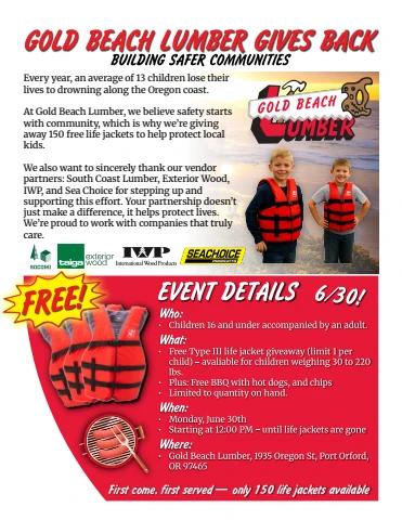 Free Life Jacket Event 3 - Gold Beach Lumber Flip PDF | AnyFlip