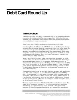 Debit Card Round Up booklet - CU*Answers-Guset User Flip PDF | AnyFlip