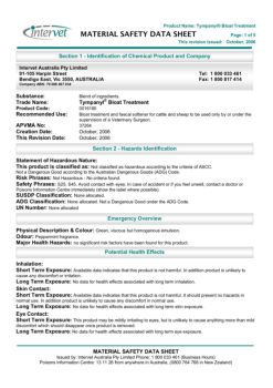 Product Name: Tympanyl® Bloat Treatment MATERIAL SAFETY ... - Guset User Flip PDF | AnyFlip