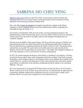 Sabrina Ho Chiu Yeng - Guset User Flip PDF | AnyFlip