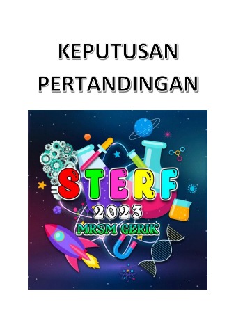 KEPUTUSAN RASMI PERTANDINGAN STERF 2023 - mkhairis Flip PDF | AnyFlip