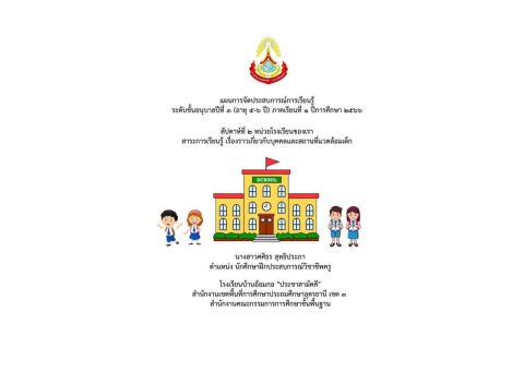 2 แผนการสอน หน่วยโรงเรียนของเรา