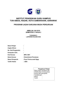 CONTOH LAPORAN KAJIAN KAJIAN KES KOKURIKULUM DAN PERSATUAN IPG 2020 - Amjad Shahir | Membalik ...