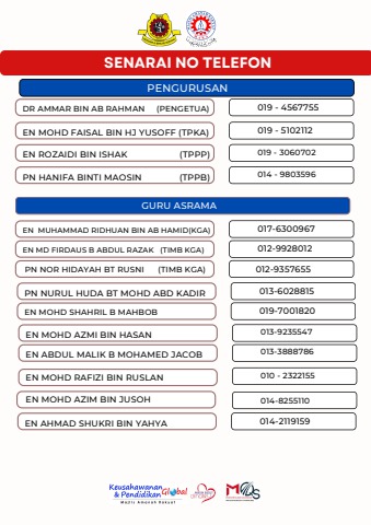 SENARAI NO TELEFON 2024 - unit asrama mrsm Flip PDF | AnyFlip