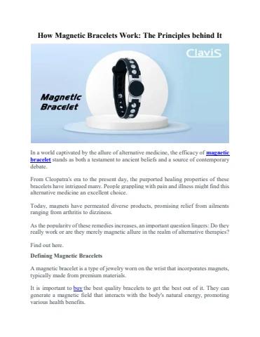 How Magnetic Bracelets Work: The Principles behind It