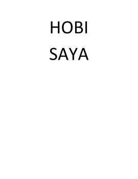 Hobi Saya - mohammadhamizanamin Flip PDF | AnyFlip