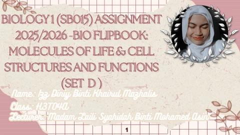BIOLOGY 1 (SB015) ASSIGNMENT BIOLOGY 1 (SB015) ASSIGNMENT 2025/2026 ...