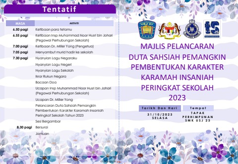 Buku Program Majlis Pelancaran Duta Sahsiah 2023 - aweenazlan Flip PDF ...