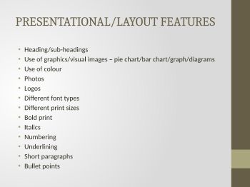 Presentational/Layout + Linguistic Features - Karen Flip PDF | AnyFlip