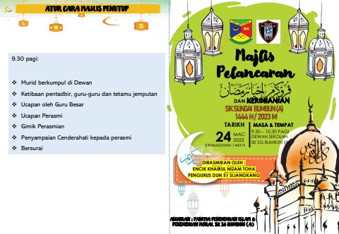 Buku Program Majlis Pelancaran Ihya' Ramadhan 2023 3 - FaizahMisleh ...