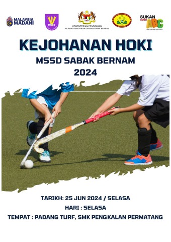 BUKU PROGRAM KEJOHANAN HOKI MSSD SABAK BERNAM TAHUN 2024