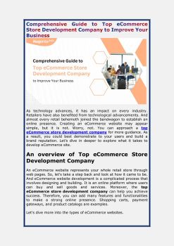 Comprehensive Guide to Top eCommerce Store Development Company to ...