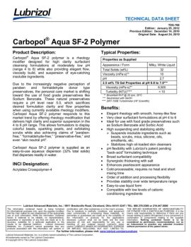 TECHNICAL DATA SHEET - lubrizol.com - Guset User Flip PDF | AnyFlip