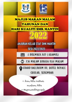 BUKU PROGRAM MAJLIS MAKAN MALAM TAHUNAN DAN HARI KUALITI SMK MANTIN ...
