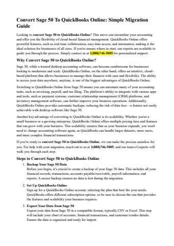 Convert Sage 50 To QuickBooks Online Simple Migration Guide ...