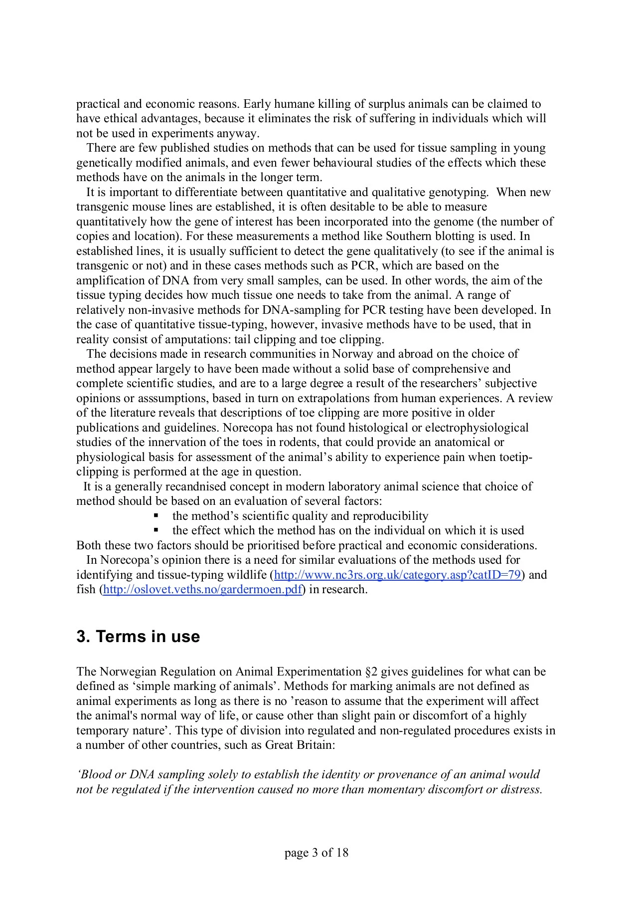 Toe Clipping In Mice: An Evaluation of the Method and ...