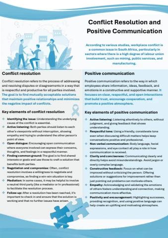 Conflict Resolution and Positive Communication