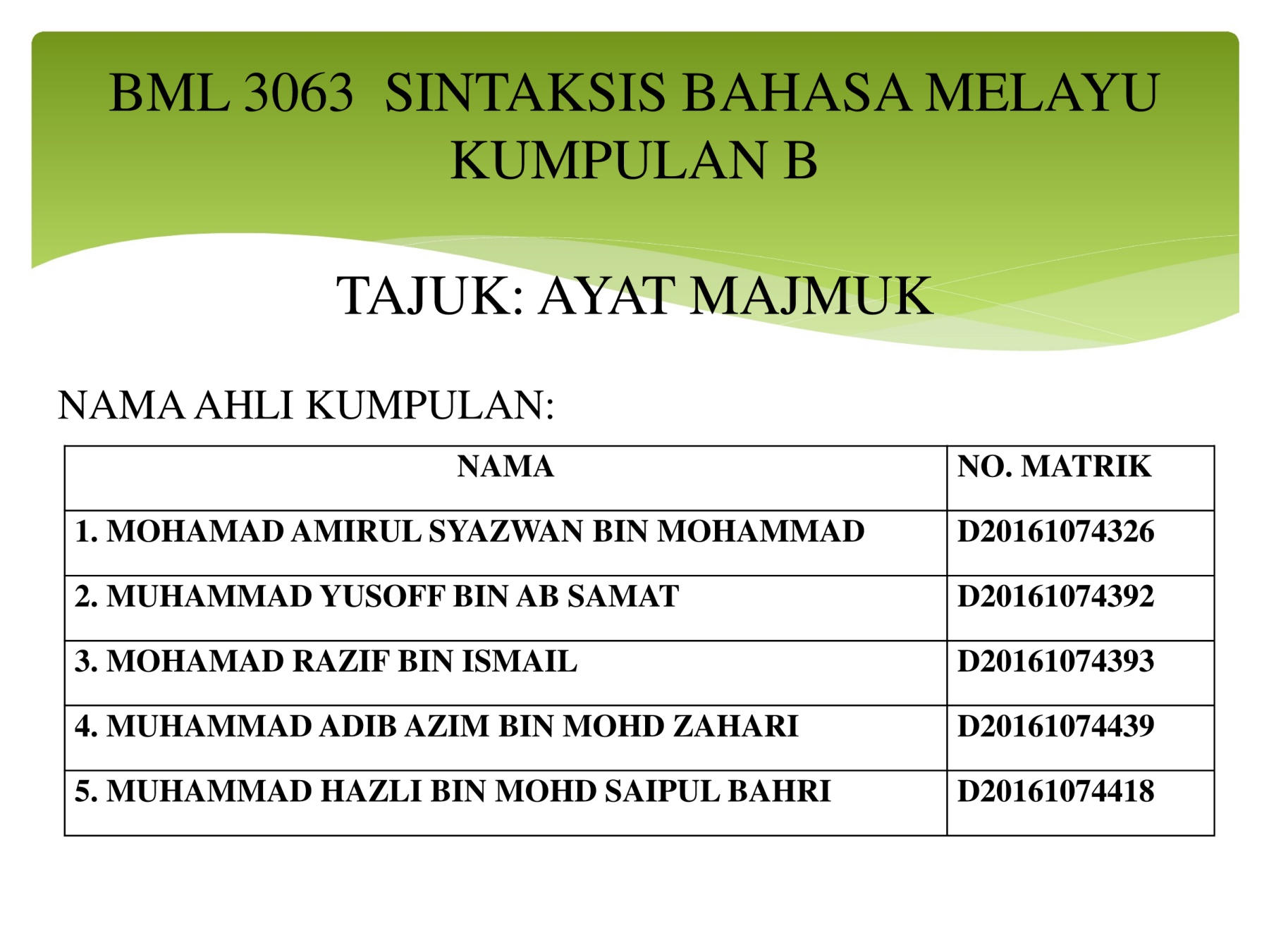 Contoh Bahasa Yang Digunakan Dalam Pembentangan - PaytoncelMccarthy