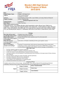 FBLA program of work - laura.kinchen Flip PDF | AnyFlip