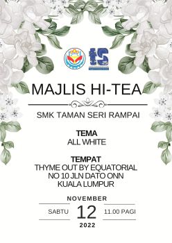 BUKU PROGRAM MAJLIS HI-TEA SMKTSR TAHUN 2022 - suzana5552 Flip PDF ...