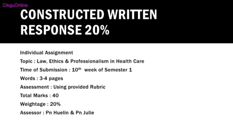 Page 13 - LAW, ETHICS AND PROFESSIONALISM IN HEALTH CARE GCLE 2042