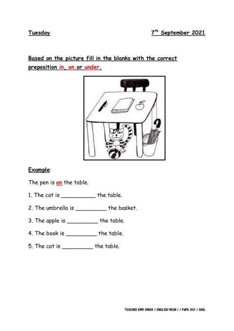 Year 1 English Worksheets Grade 1 English Workbook For PYP, Common