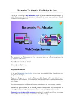 Responsive Vs. Adaptive Web Design Services - rhythm.sitlani Flip PDF | AnyFlip