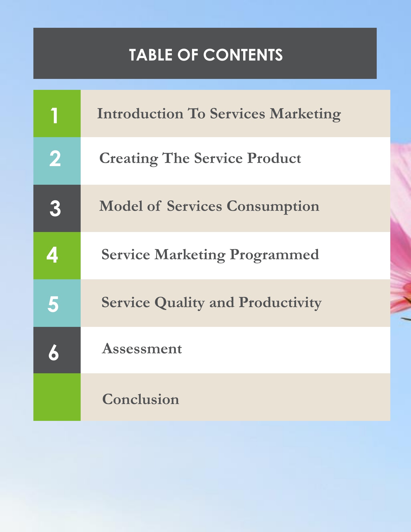 Flower Model In Service Marketing | Best Flower Site