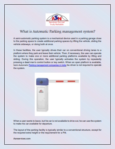 What is Automatic Parking management system?
