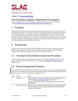 Fire Protection System Impairment Procedures - Guset User Flip PDF ...